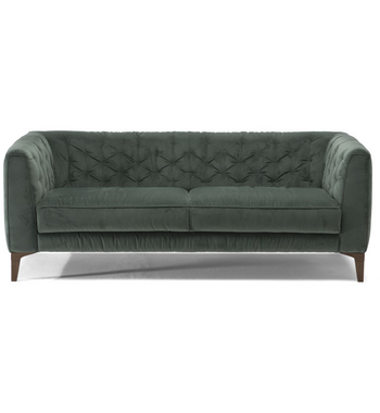 Natuzzi Editions Piacera Dark Green Fabric Sofa 3 Seater ...