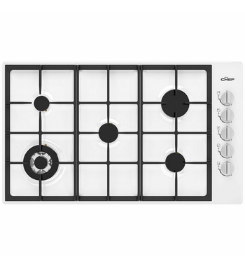 Chef 90cm White Natural Gas Cooktop CHG954WC | Appliances Online