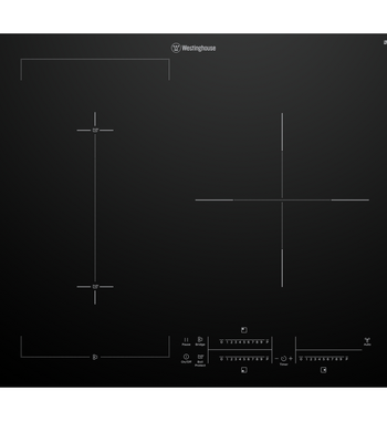 Westinghouse 60cm 3 Zone Induction Cooktop Bridge Zone and Hob2Hood ...