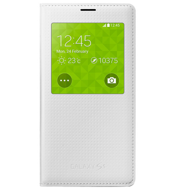 Samsung Galaxy S5 S View Cover - White EF-CG900BHEGWW | Appliances Online