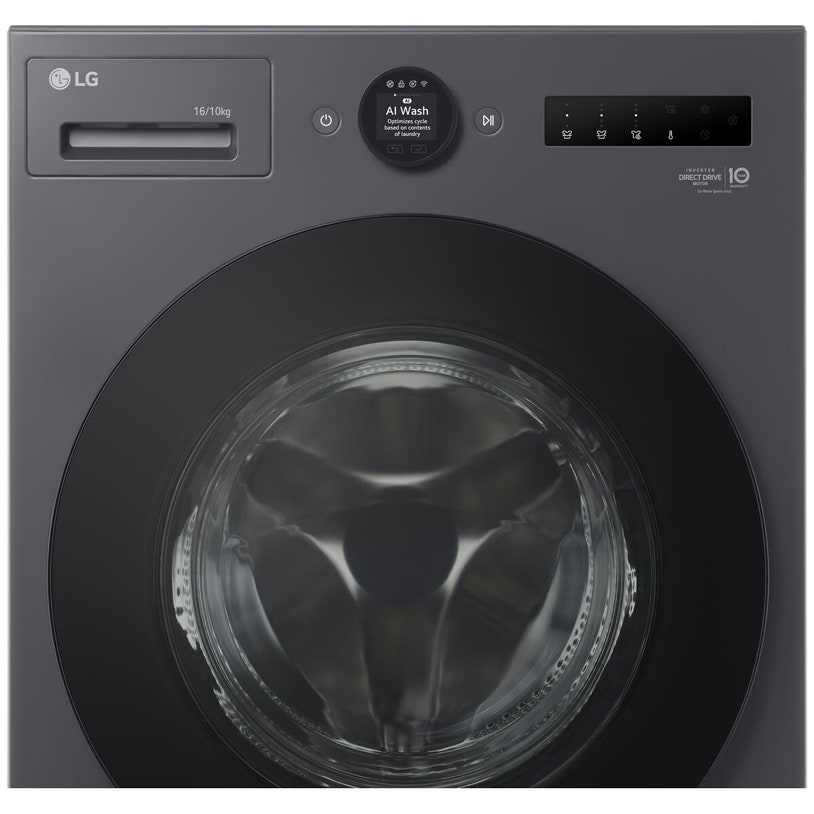 LG XL Series 16kg/10kg Front Load Washing Machine Graphite WXLC-1016GX ...
