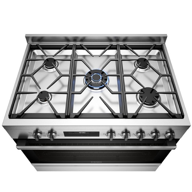 Westinghouse 90cm Dual Fuel Freestanding Oven-Stainless Steel WFE9515SD ...
