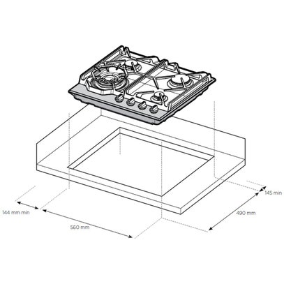 Westinghouse 60cm 4 Burner Natural Gas Cooktop Stainless Steel WHG644SC ...