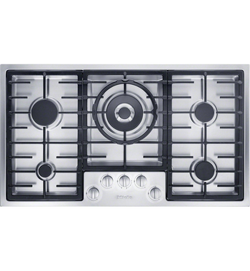 Miele 90cm 5 Burner Natural Gas Cooktop with Dual Wok Burner Stainless ...