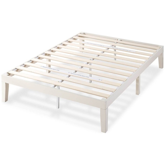Zinus King Single Moiz Solid Wood Bed Base White AU-RWPBWH-14KS ...
