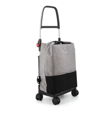 Rolser One Tweed TShop Foldable 4 Wheel Swivelling Trolley Grey R ...