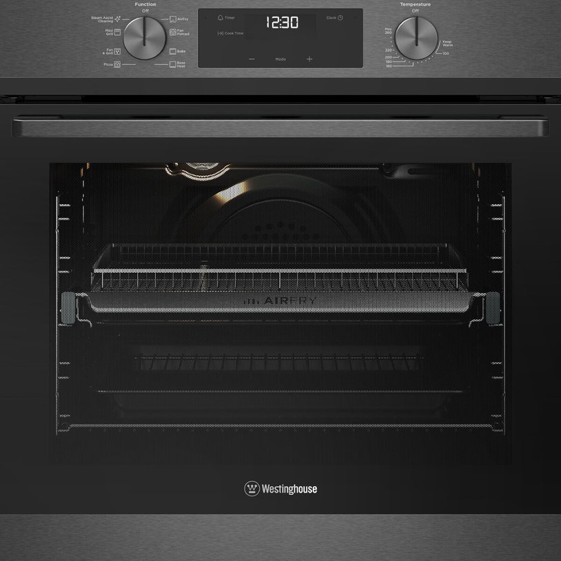 Westinghouse 60cm Multi-Function Oven with AirFry Dark Stainless Steel ...