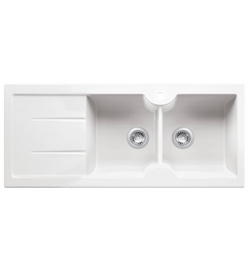 Turner Hastings Cuisine 116 x 50 Inset or Undermount Double Bowl Left ...