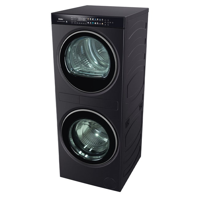 Haier 12kg Washer and 9kg Heat Pump Dryer Laundry Centre Dark Finish ...