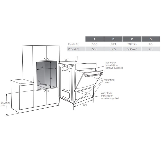 Westinghouse 60cm Multi-Function Oven & Grill Stainless Steel WVE6565SD ...