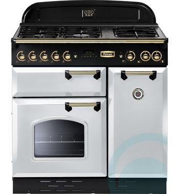 Falcon CLAS90DFFWH-BR Freestanding Dual Fuel Oven/Stove | Appliances Online