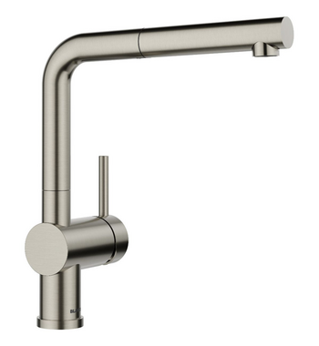 Blanco LINUS-S Pull Out Mixer Tap Satin Platinum 527700 | Appliances Online