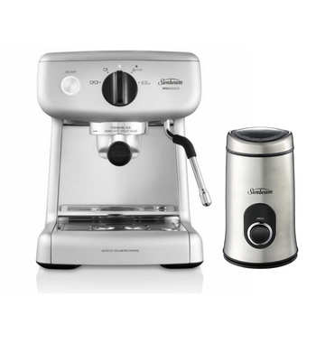 Sunbeam Mini Barista Espresso Coffee Machine Coffee Grinder EM4300EM0405 Appliances Online