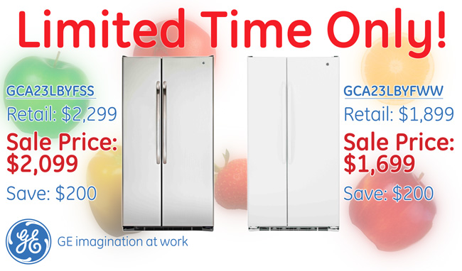 GE Side By Side Fridge Sale