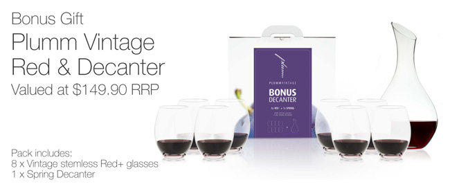 Grand Cru Bonus Plumm Vintage Stemless & Decanter | Appliances Online