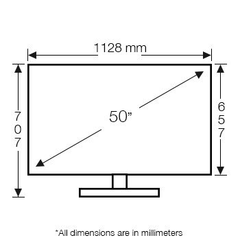 50 Inch Tv Length And Width - bmp-beaver